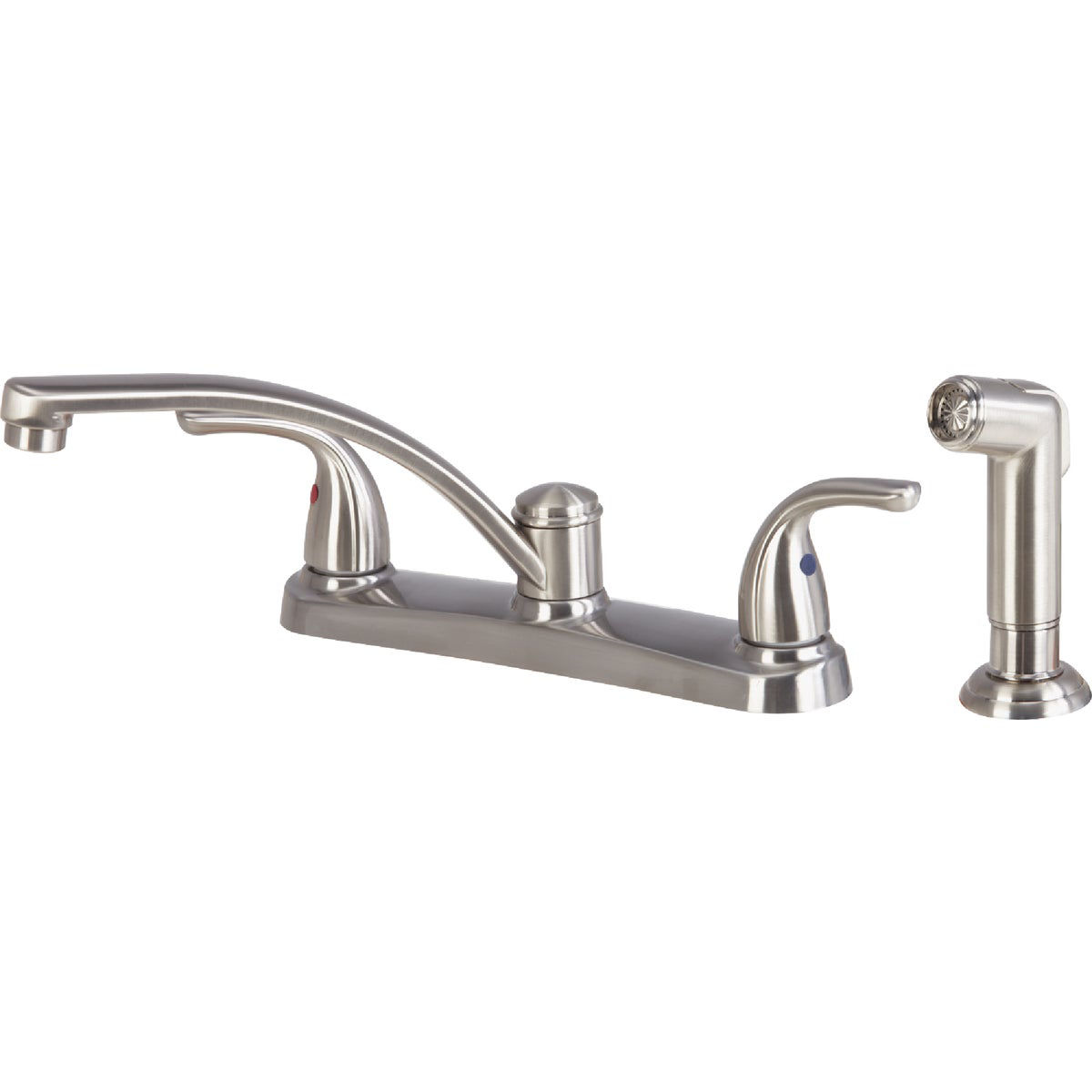 Home Impressions 2-Handle Metal Lever Kitchen Faucet with Side Spray ...