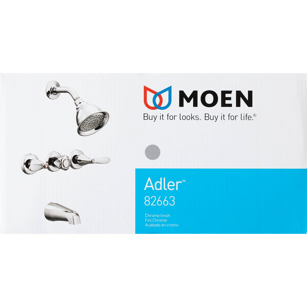 Moen Adler 3-Handle Lever Tub and Shower Faucet, Chrome | Do it Best