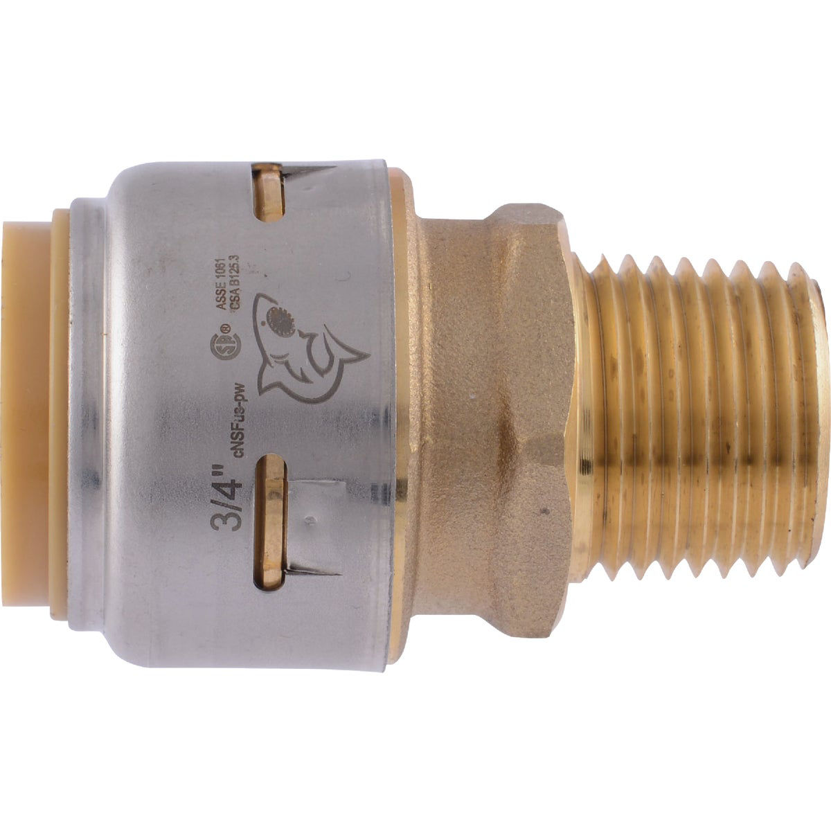 SharkBite 3/4 In. x 1/2 In. MNPT Bullnose Brass Push-to-Connect Male ...