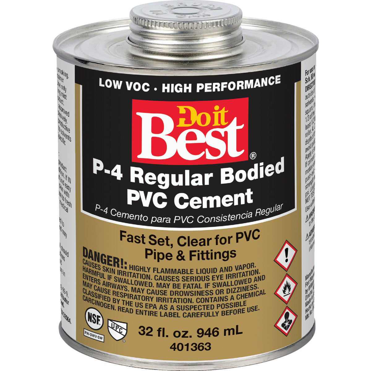 Do it Best 32 Oz. Regular Bodied Clear PVC Cement | Do it Best