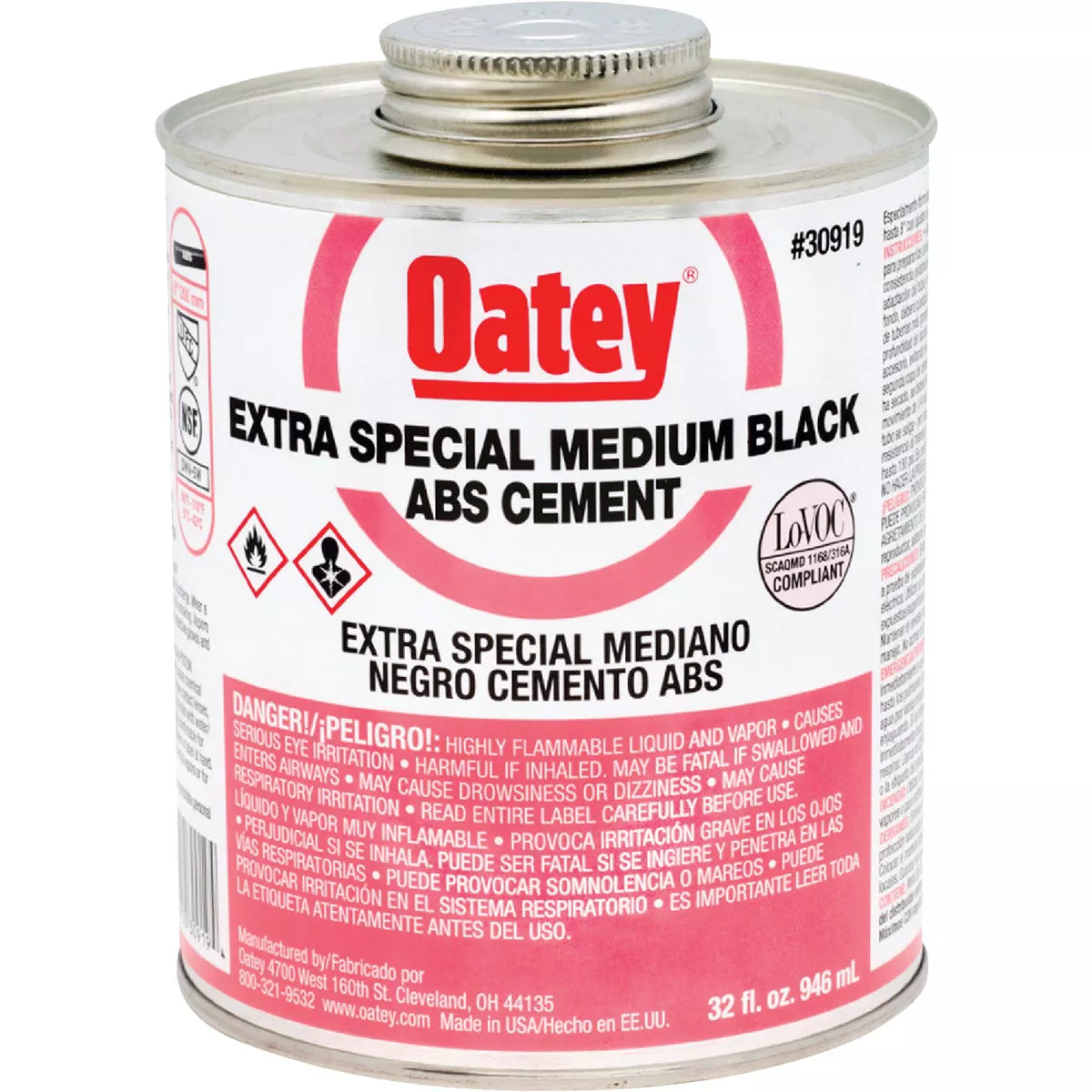 Oatey 32 Oz. Medium Bodied Black Extra Special ABS Cement | Do it Best