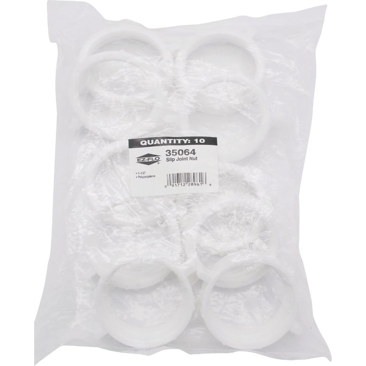 Eastman EZ-FLO 1-1/2 In. White Plastic Slip Joint Nut (10-Pack) | Do it ...