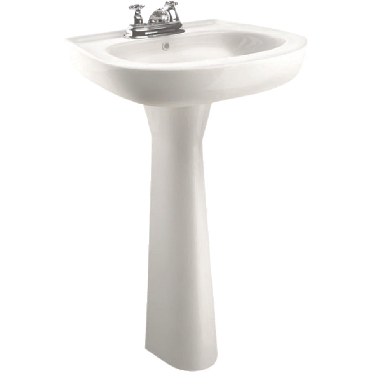 Cato Jazmin White Vitreous China Pedestal Sink with 4 In. Faucet ...