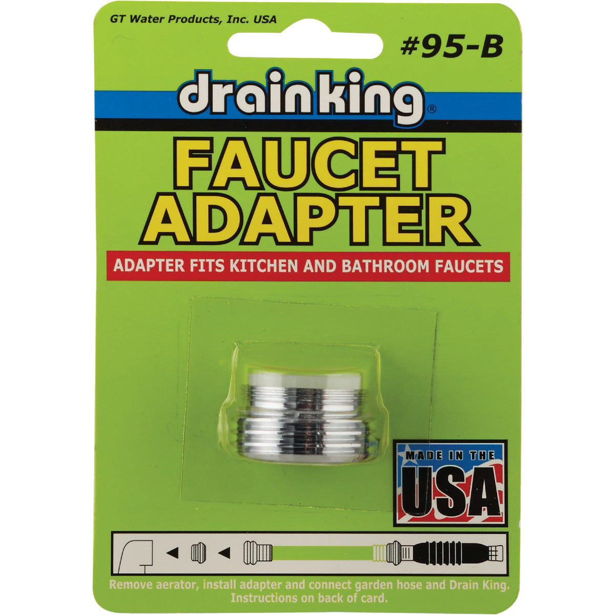 G. T. Water Female Faucet Adapter for Drain King, Brass | Do it Best