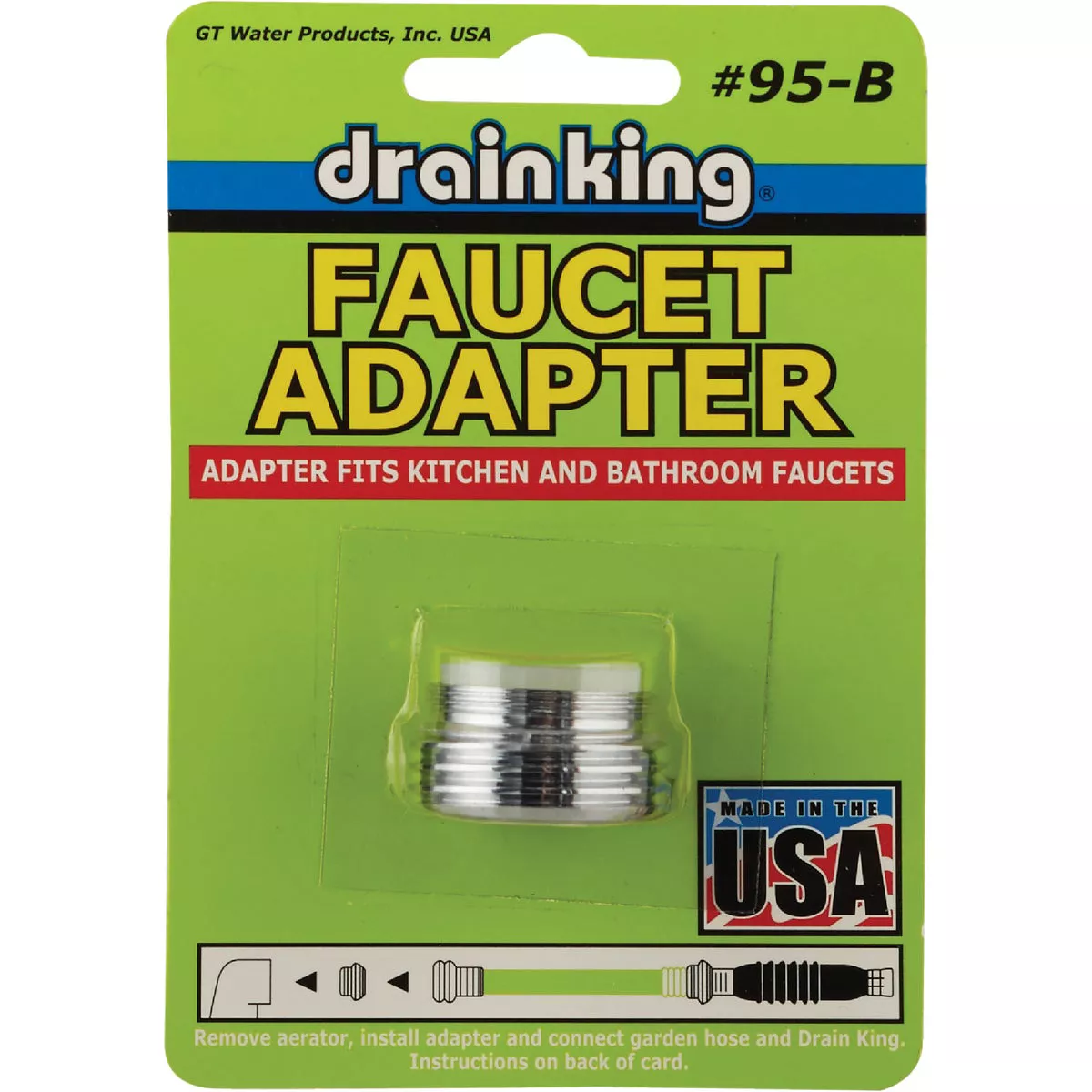 G. T. Water Female Faucet Adapter for Drain King, Brass | Do it Best