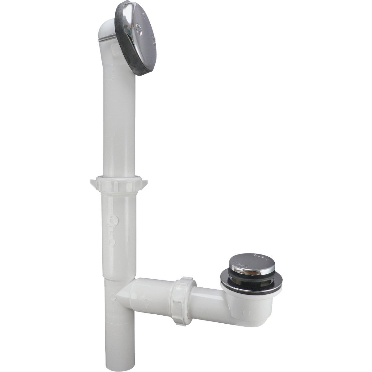 Keeney Foot Lok Stop Plastic Bath Drain with Polished Chrome Trim | Do ...