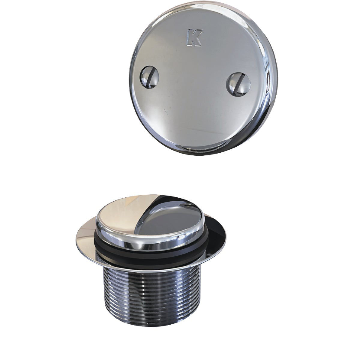 Keeney Foot Lok Stop Plastic Bath Drain with Polished Chrome Trim | Do ...