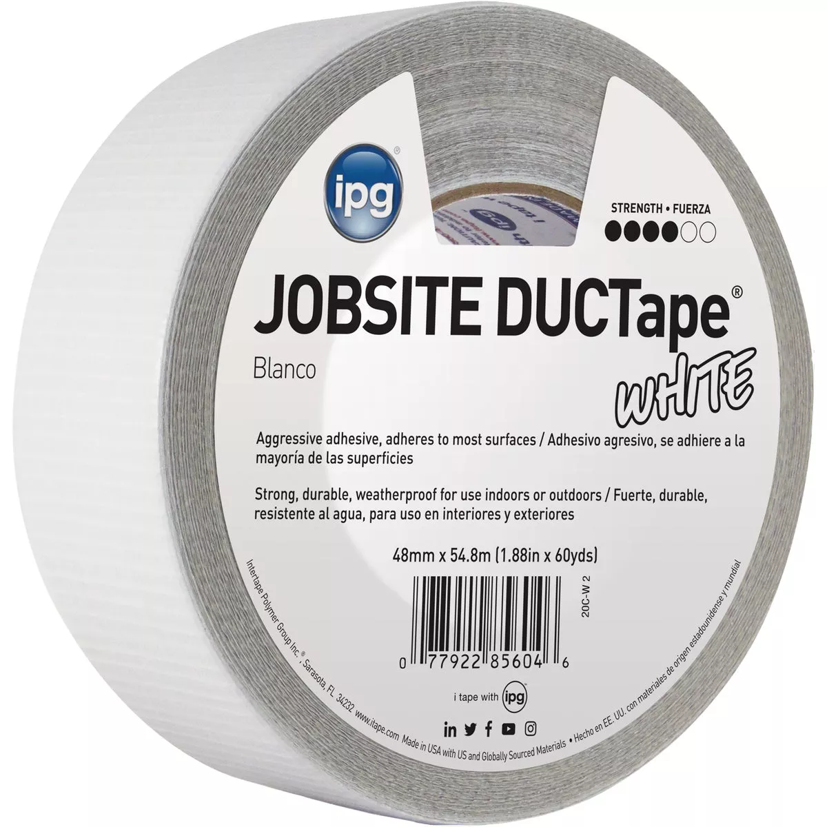 Intertape DUCTape 1.88 In. x 60 Yd. General Purpose Duct Tape, White ...