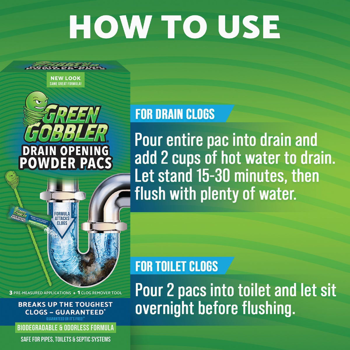 Green Gobbler 6.53 Oz. Granular Pac Drain Opener (3-Pack) | Do it Best