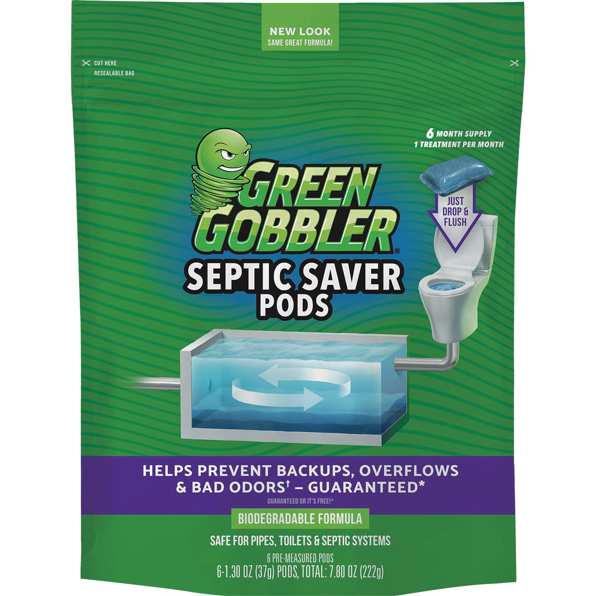 Green Gobbler Septic Saver 12.77 Oz. Septic Tank Treatment (6-Pack ...