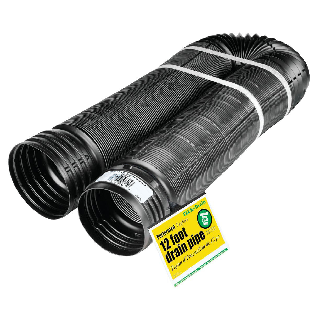 Amerimax 4 In. X 12 Ft. FLEX-Drain Expandable Perforated Drainage Pipe ...