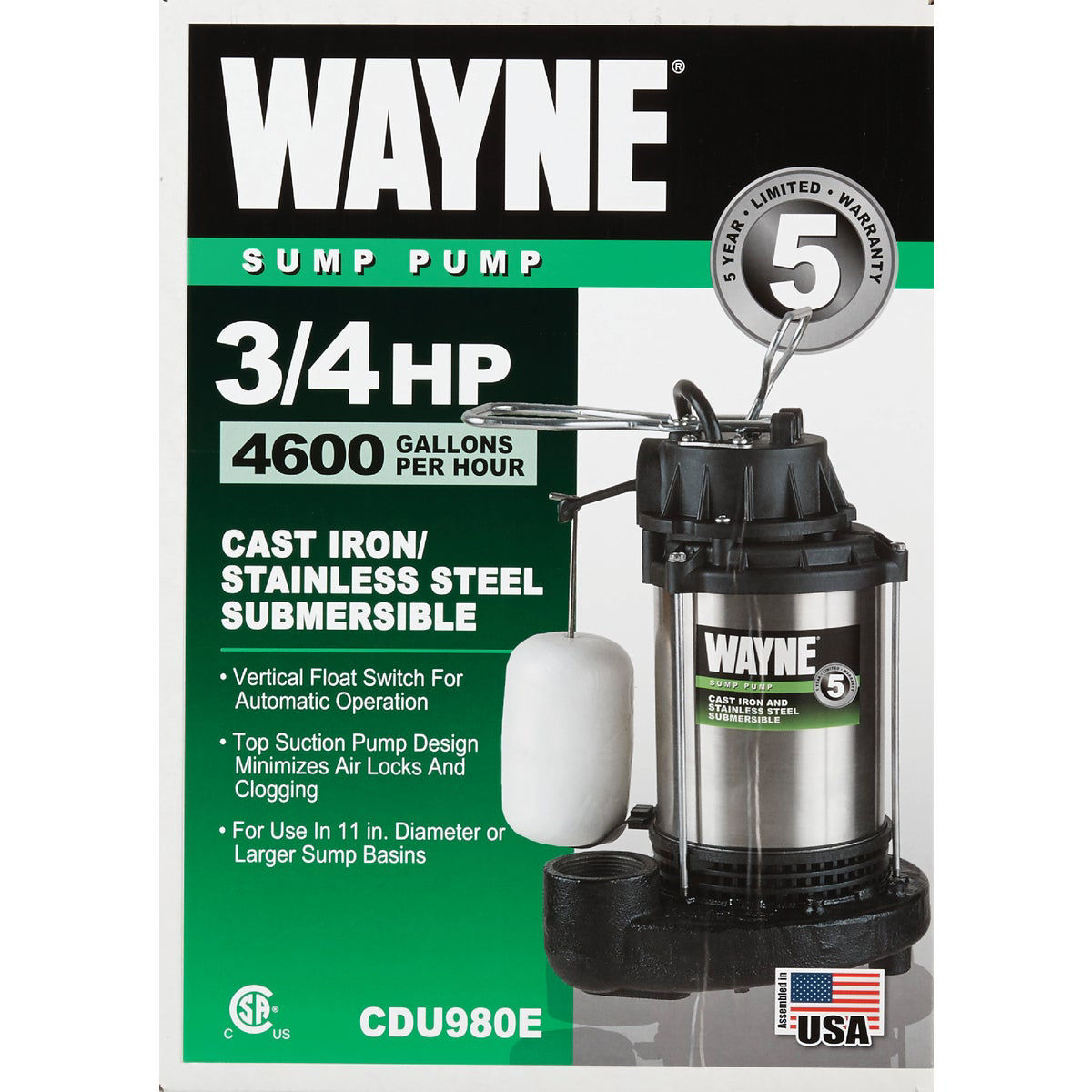 Wayne 3/4 HP 115V Submersible Sump Pump | Do it Best