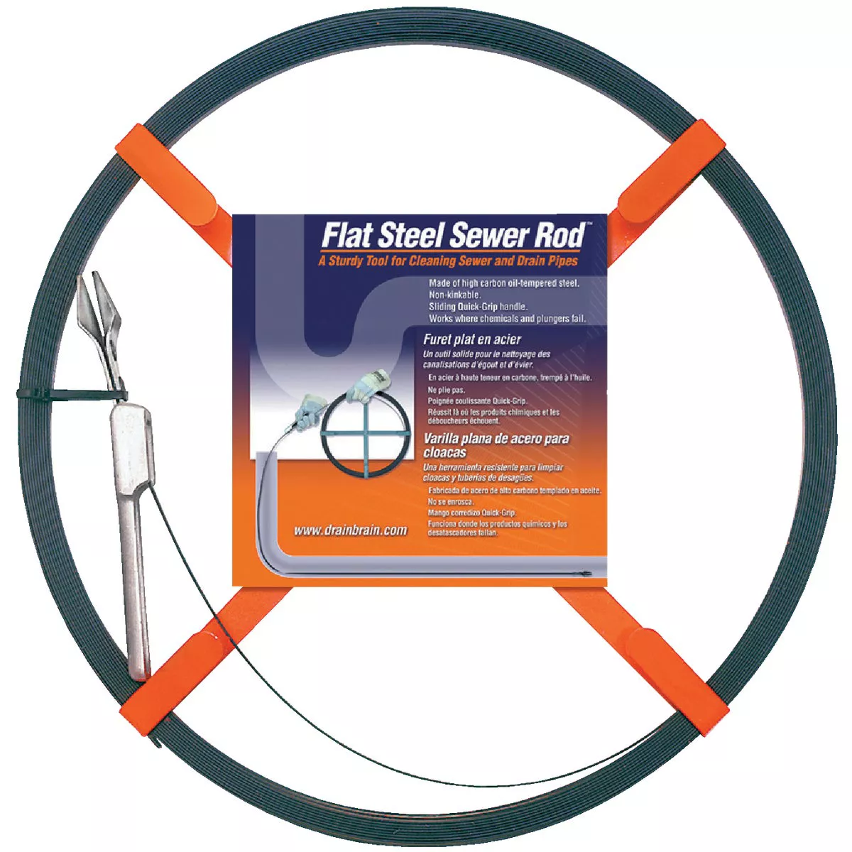 General Wire 1/2 In. x 1/16 In. x 50 Ft. Spear Carbon Steel Sewer Rod ...