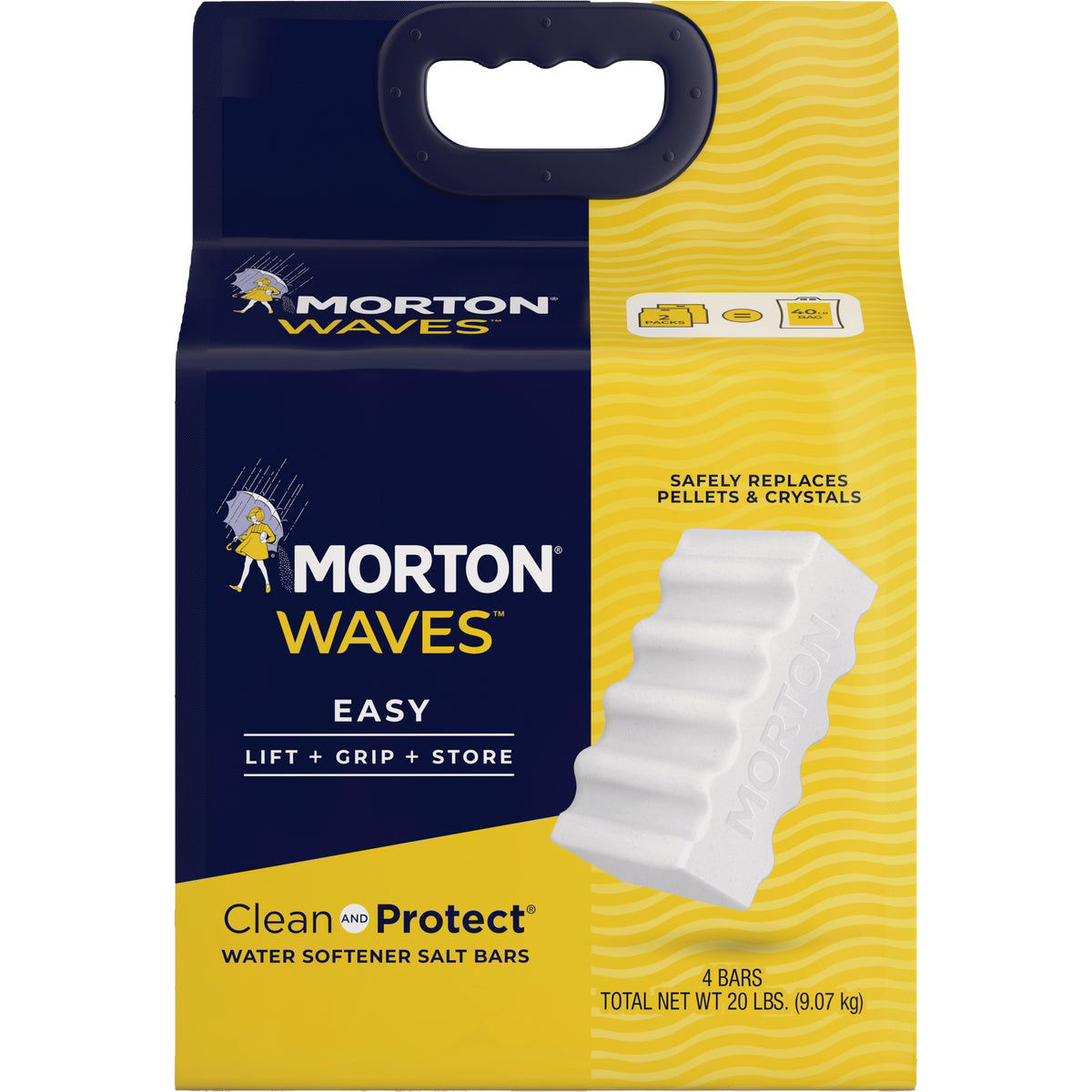 Morton Waves Clean and Protect 20 Lb. Water Softener Salt (4-Pack) | Do ...