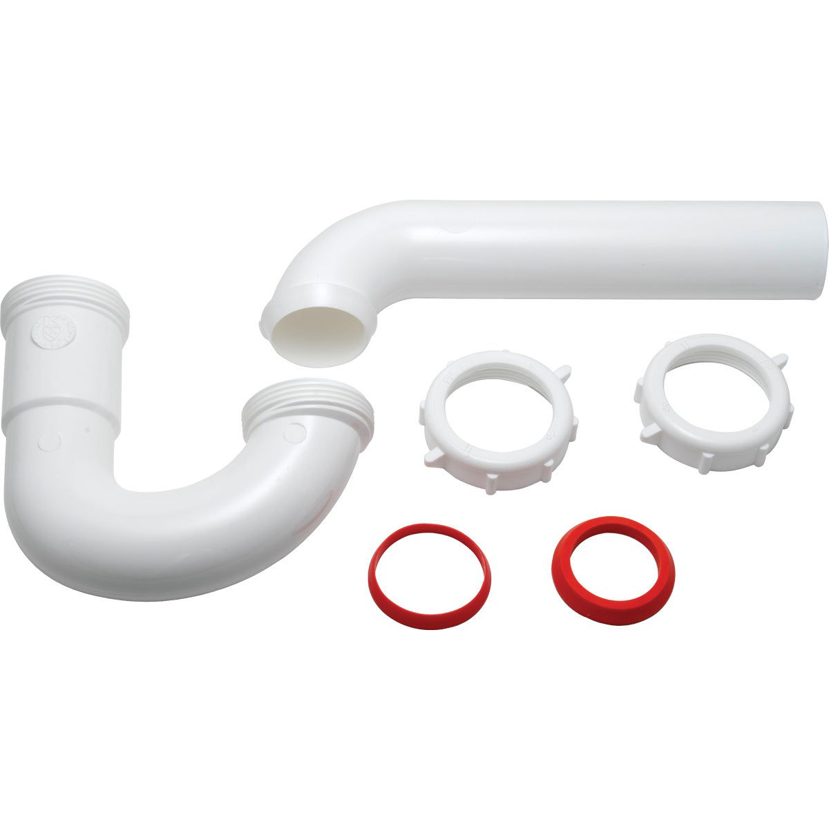 Keeney 1-1/2 In. to 1-1/4 In. White Plastic P-Trap with Reducer Washer ...