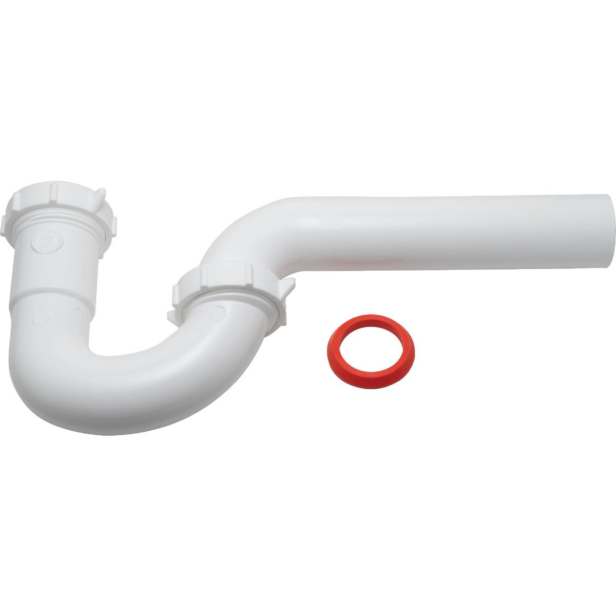 Keeney 1-1/2 In. to 1-1/4 In. White Plastic P-Trap with Reducer Washer ...