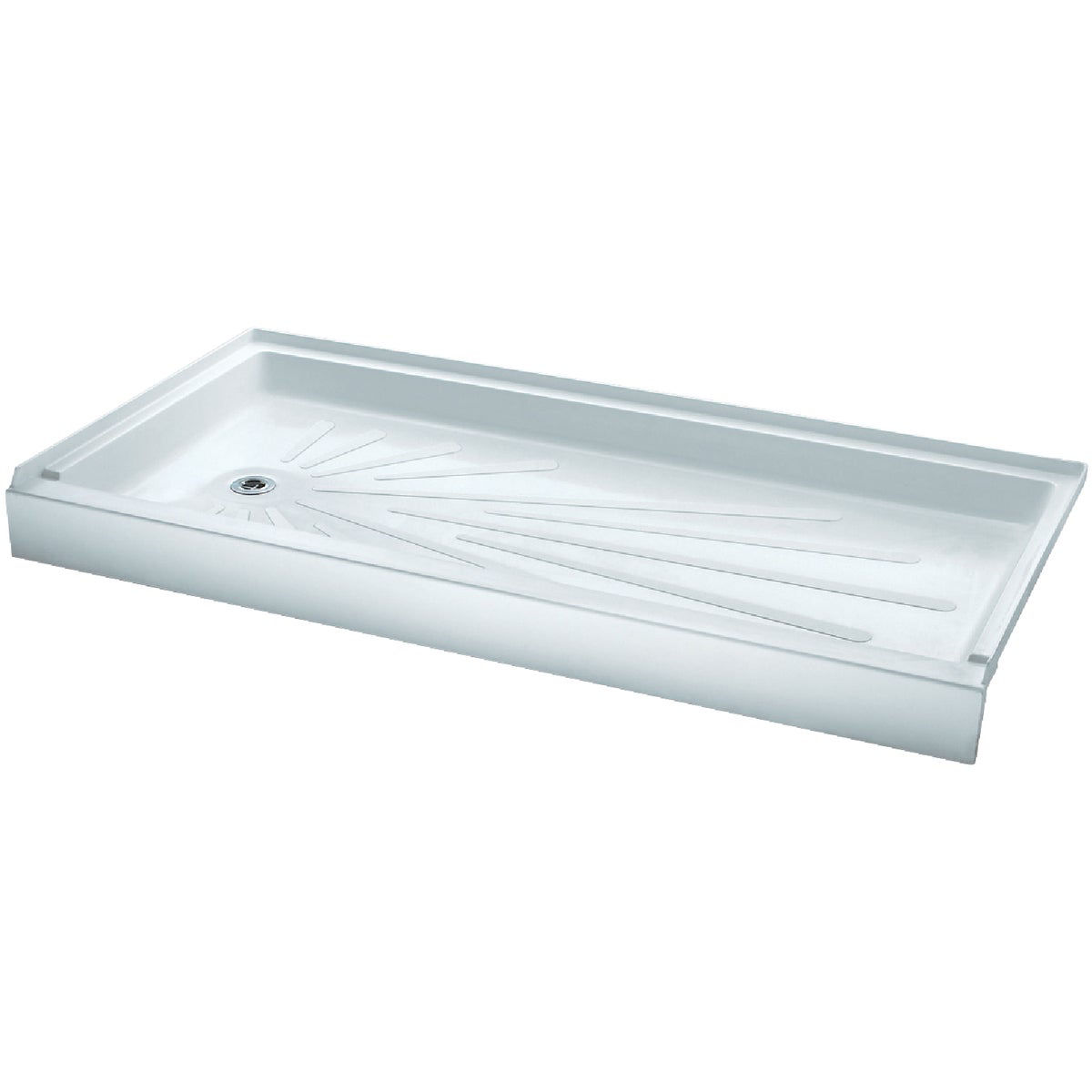 Mustee CareGiver ShowerTub 60 In. W x 30 In. D Left Drain Shower Floor ...