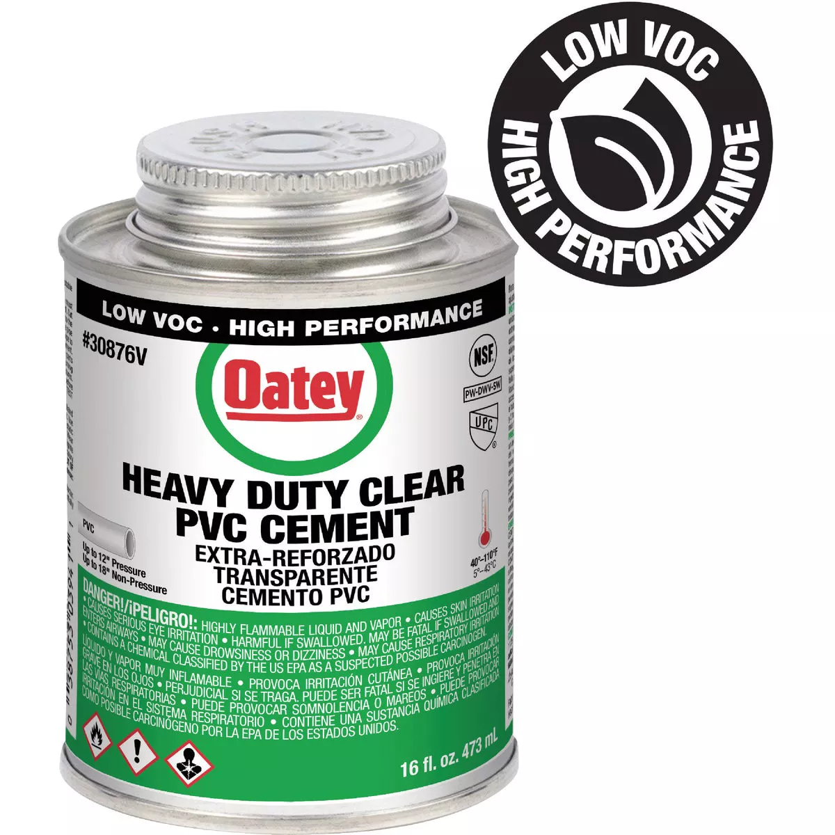 Oatey 16 Oz. Low Voc Heavy Bodied Heavy-Duty Clear PVC Cement | Do it Best