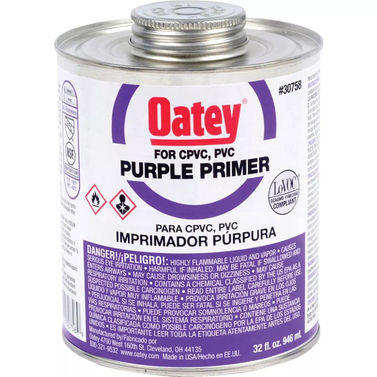 Oatey 32 Oz. Purple Pipe and Fitting Primer for PVC/CPVC | Do it Best