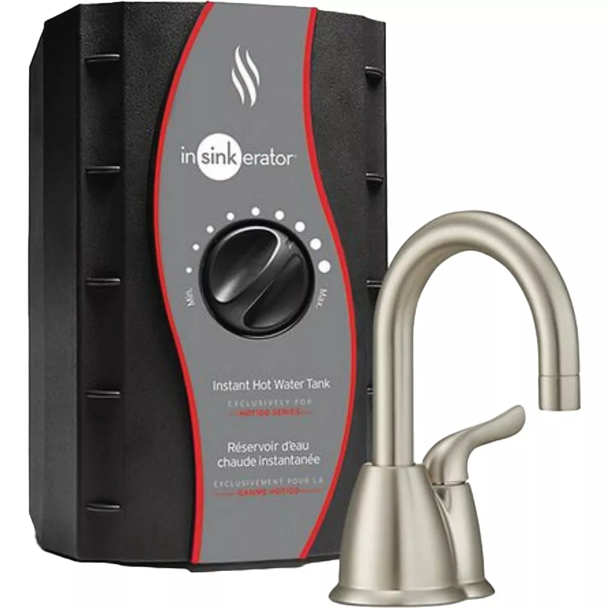 InSinkErator Invite HOT150 Satin Nickel Instant Hot Water System with 2 ...
