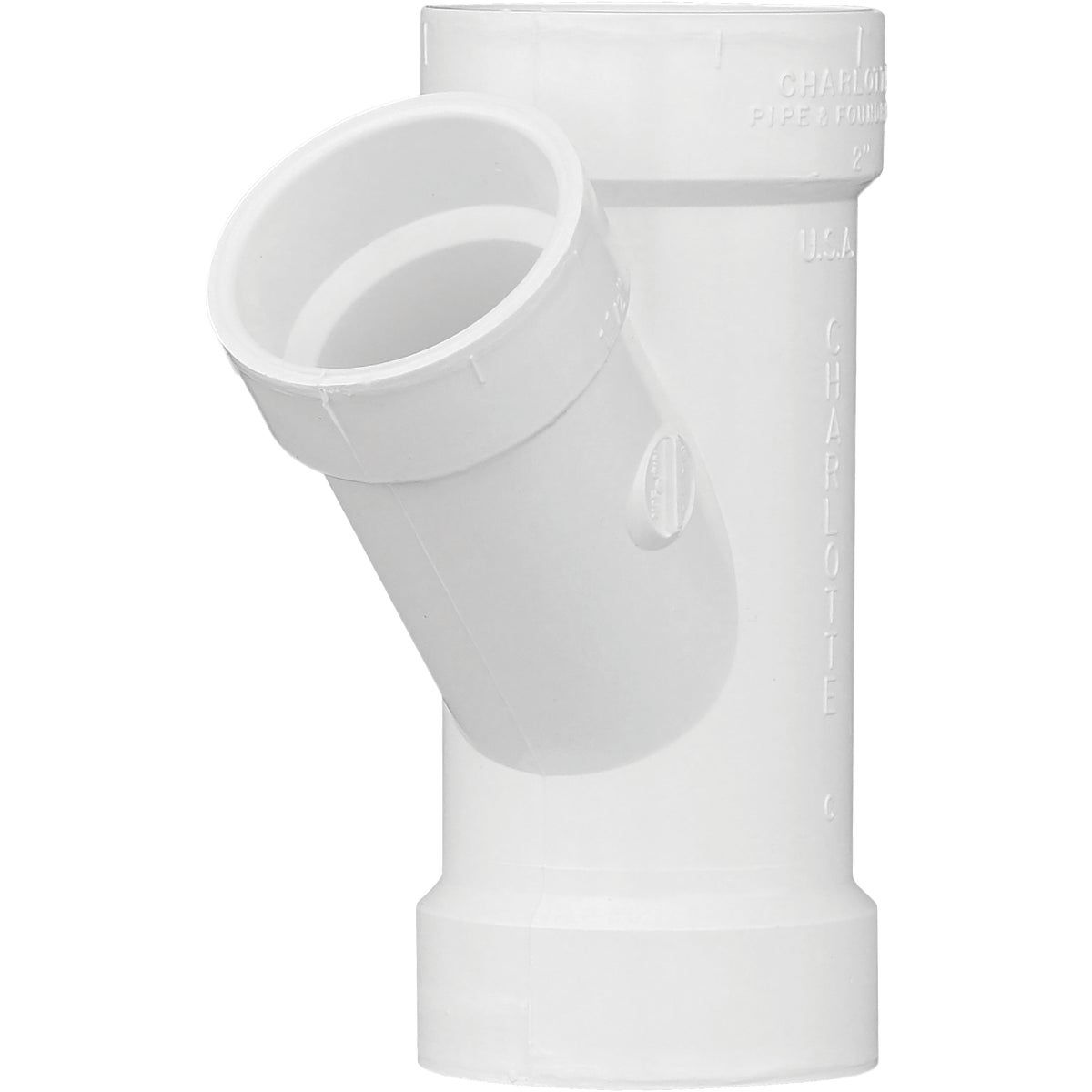 Charlotte Pipe 2 In. x 1-1/2 In. Schedule 40 DWV Reducing PVC Wye | Do ...