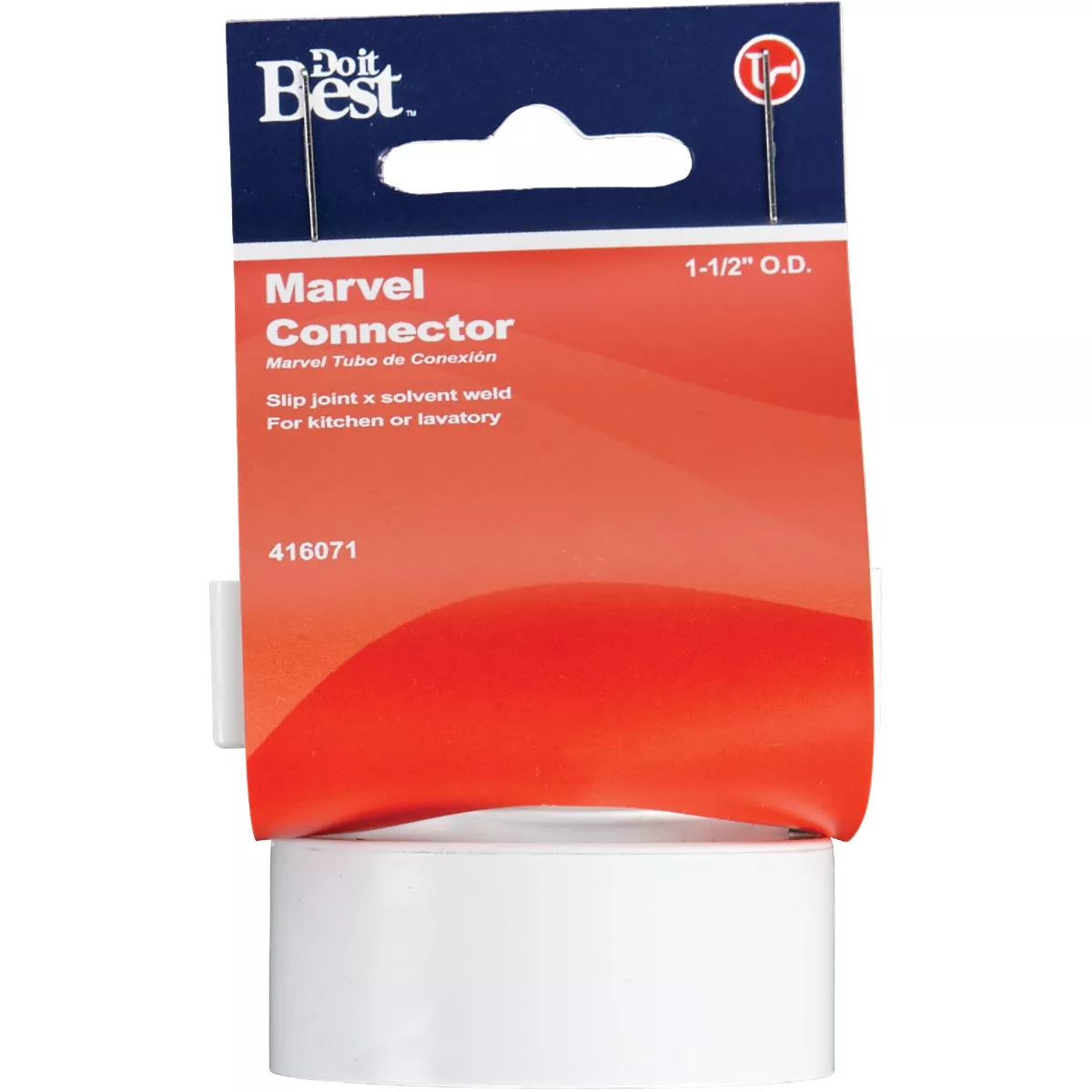 Do it Best 1-1/2 In. White PVC Marvel Connector | Do it Best