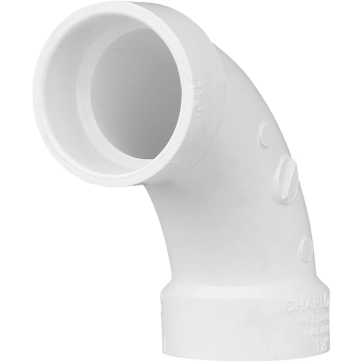 Charlotte Pipe 1-1/2 In. Schedule 40 90 Deg. Long Sweep DWV PVC Elbow ...