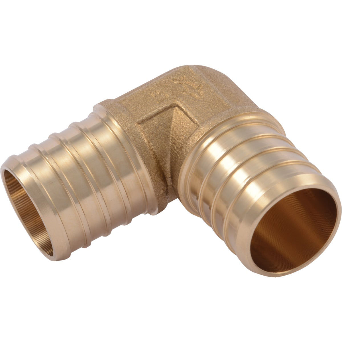 SharkBite 1 In. x 1 In. Barb 90 Deg. Brass PEX Elbow (1/4 Bend) | Do it ...