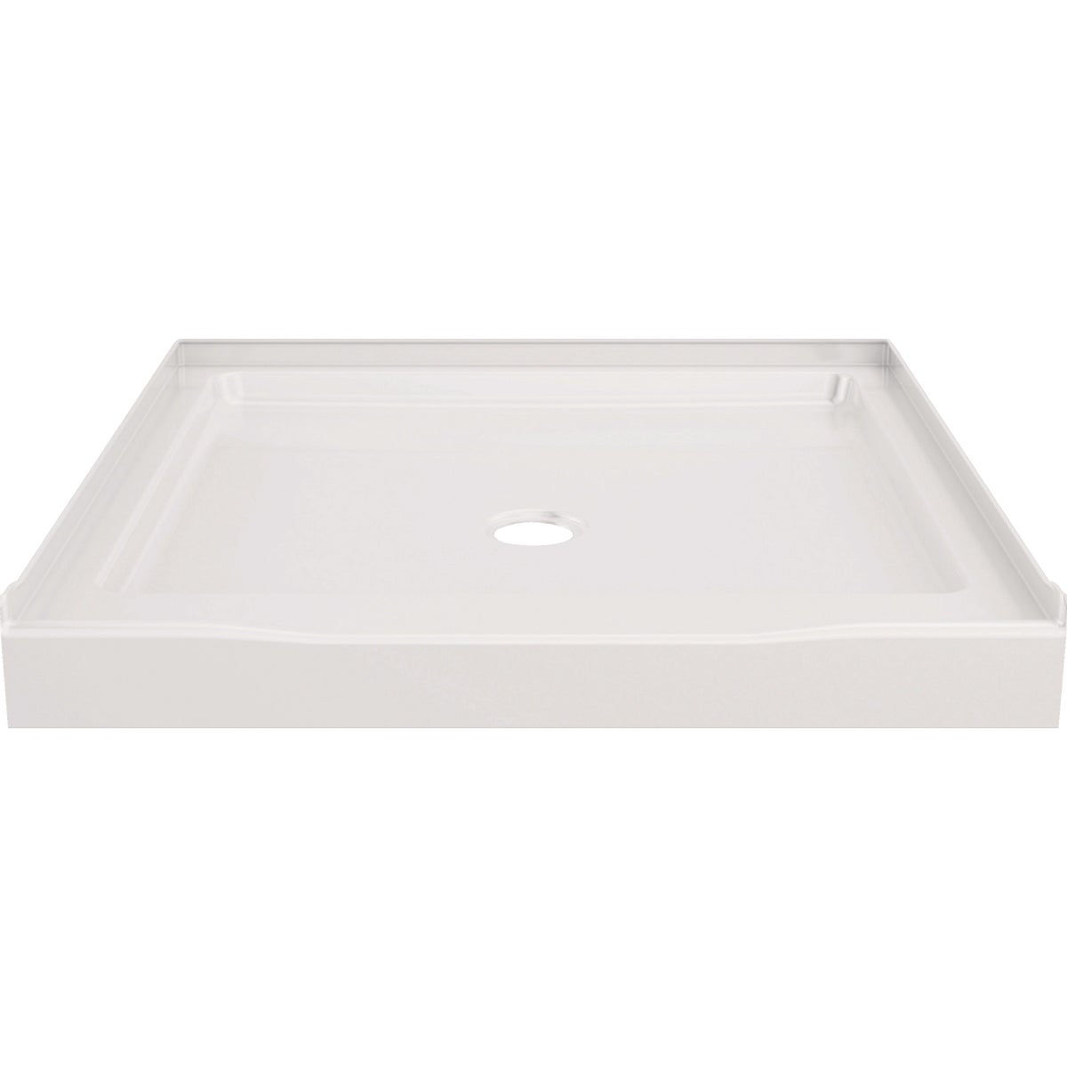 Delta Classic 500 36 In. x 36 In. Center Drain Shower Pan, White | Do ...