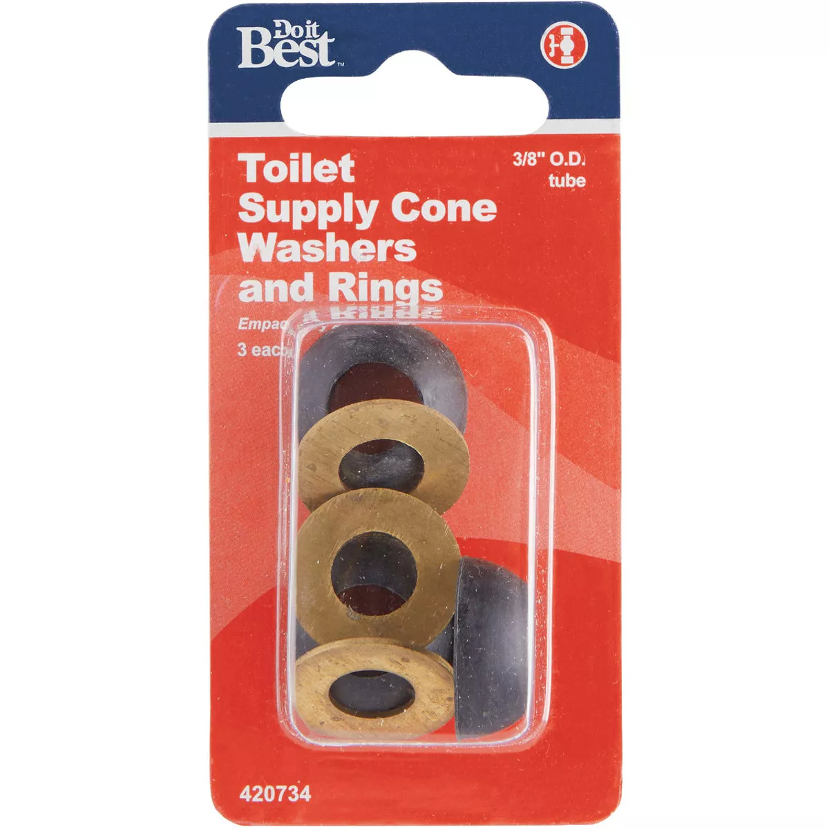 Do it Best 3/8 In. Black Cone Faucet Washer (6 Ct.) | True Value Hardware