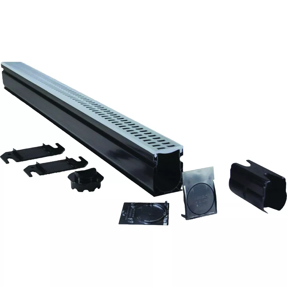 NDS 2-1/4 In. x 6 Ft. Gray PVC Slim Channel Drain Kit | Do it Best
