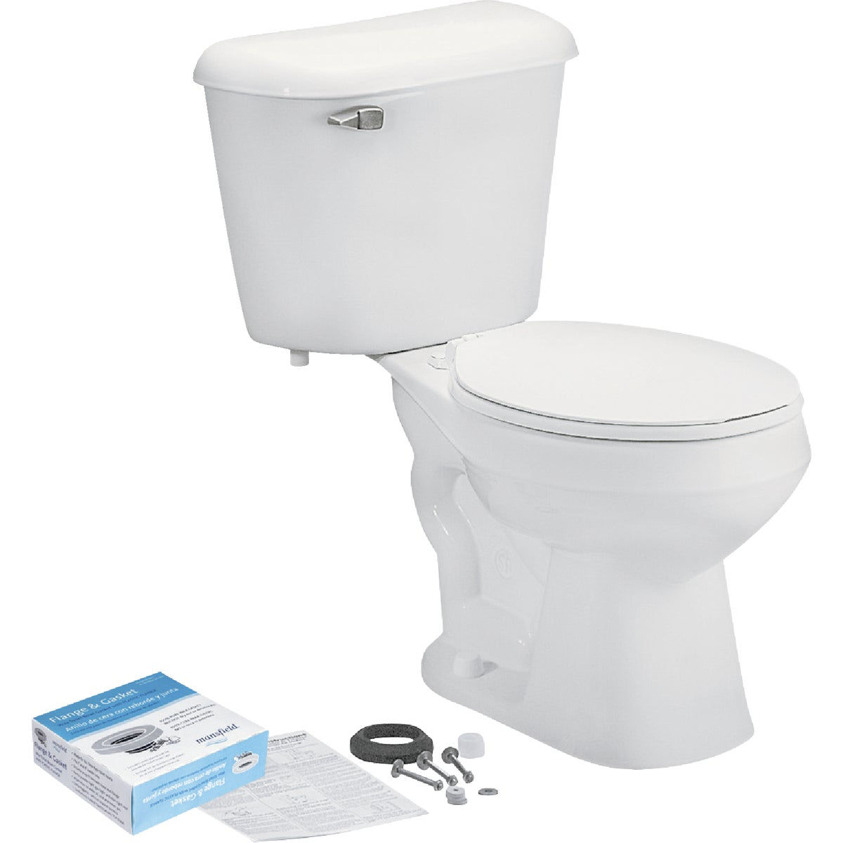 Mansfield Pro-Fit 1 White Round Bowl 1.28 GPF Toilet Kit | Do it Best
