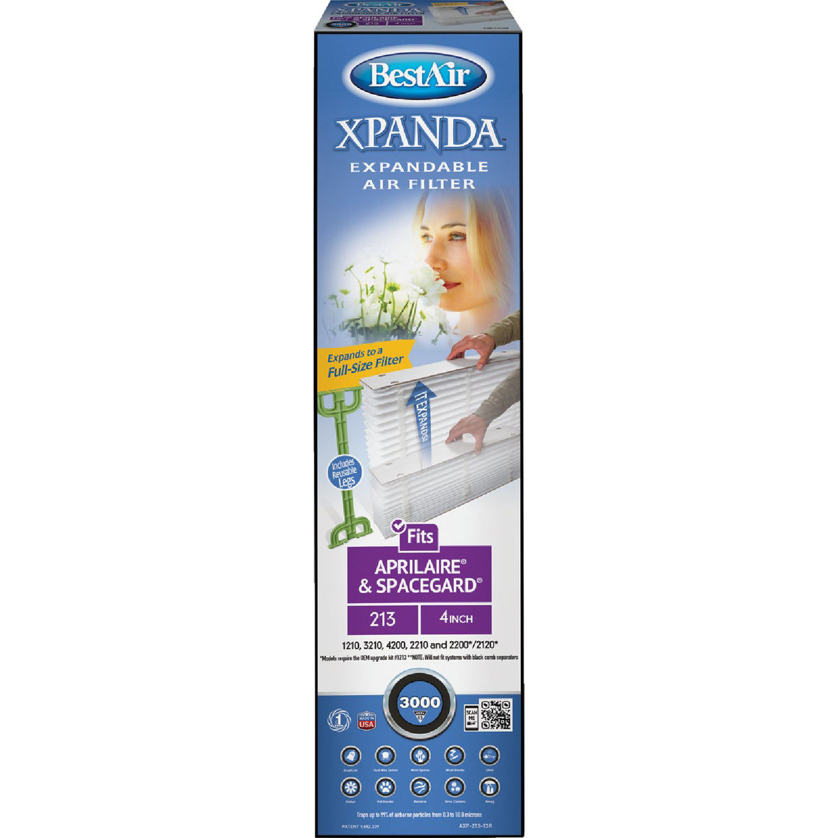 BestAir 20 In. x 25 In. x 4 In. Aprilaire & SpaceGard MERV 13 Deep ...