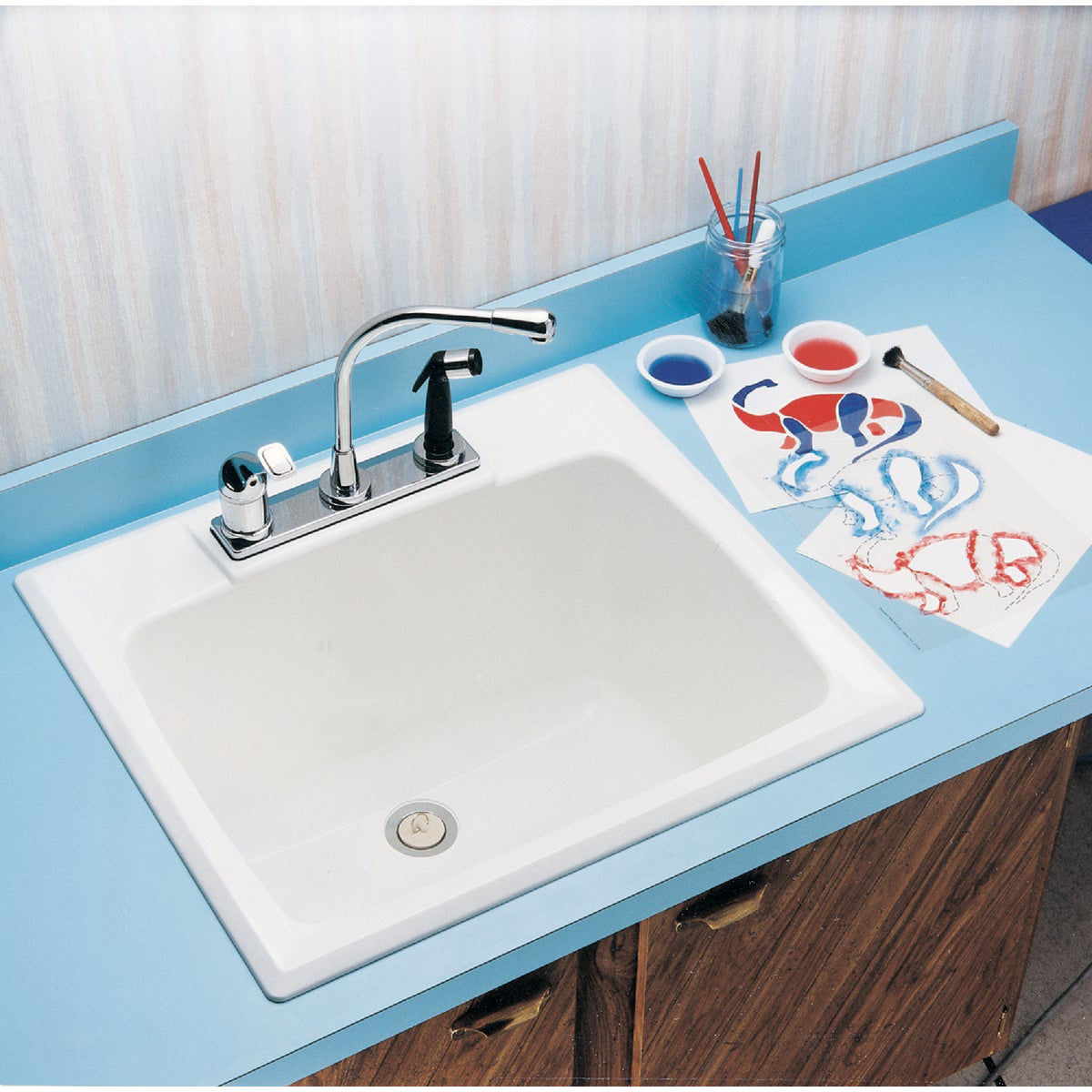 Mustee Drop-In 17 Gallon 22 In. x 25 In. Countertop Sink Tub | Do it Best
