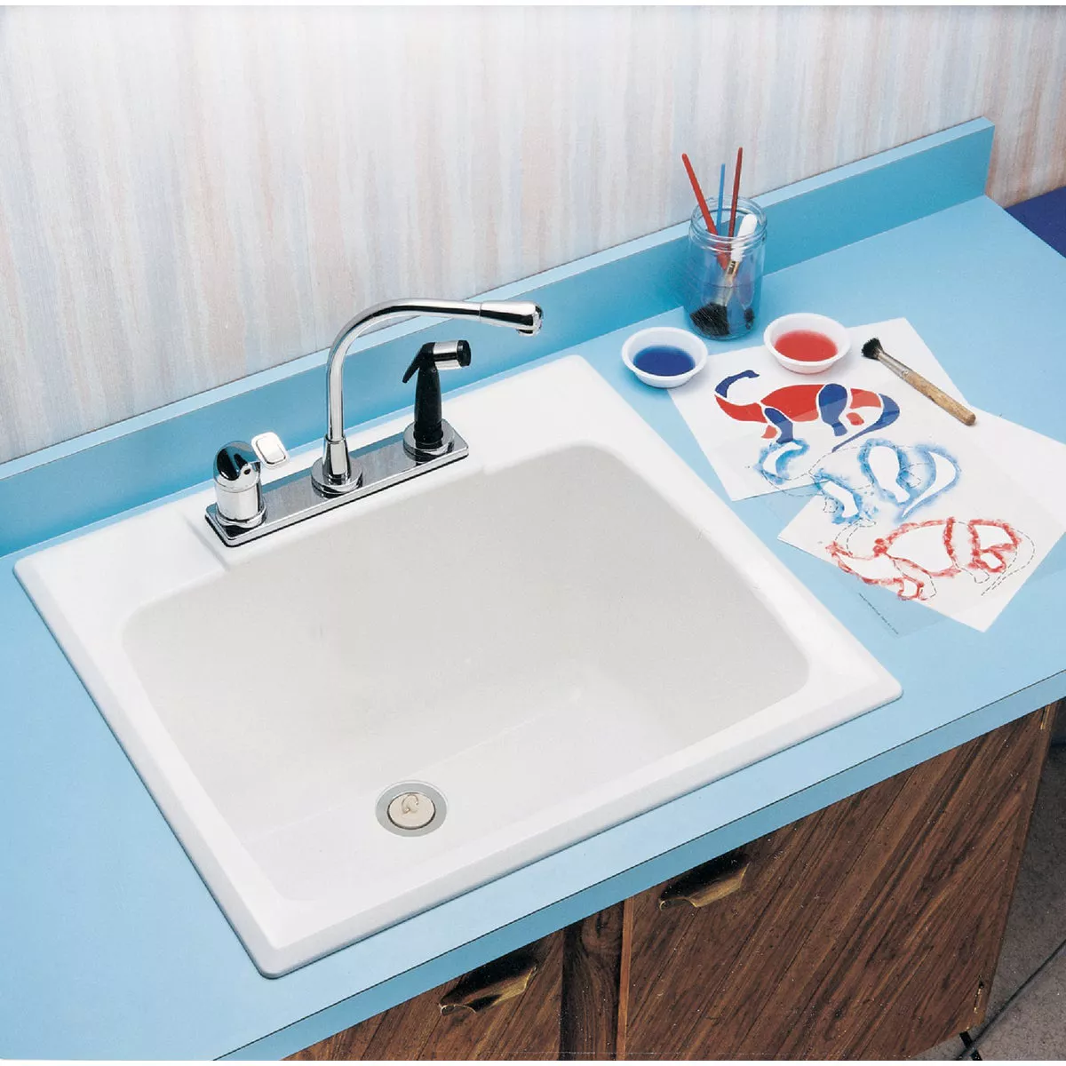 Mustee Drop-In 17 Gallon 22 In. x 25 In. Countertop Sink Tub | Do it Best
