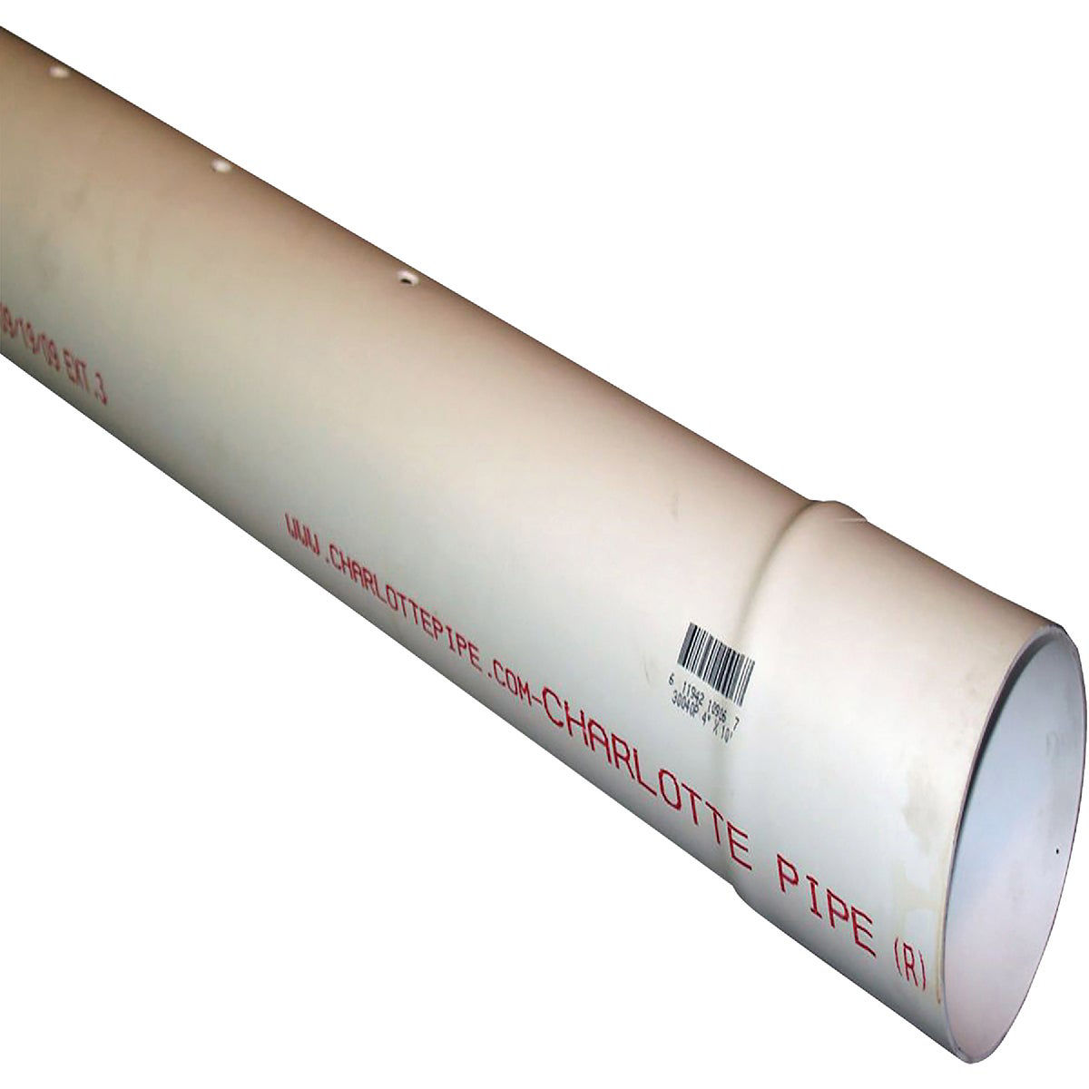 Charlotte Pipe 4 In. x 10 Ft. Perforated PVC Drain and Sewer Pipe ...