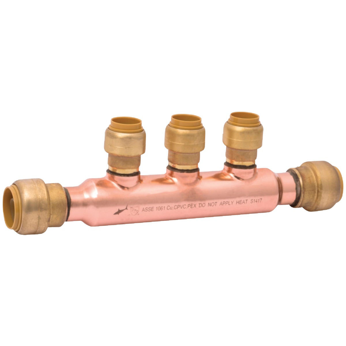 SharkBite 3/4 In. x 1/2 In. Push-to-Connect 3-Port Open PEX Manifold ...