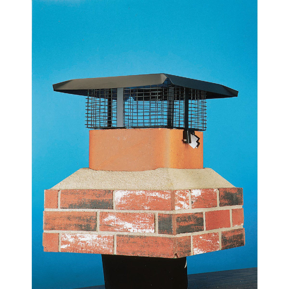 Shelter Adjustable Black Galvanized Steel Single Flue Chimney Cap | Do ...
