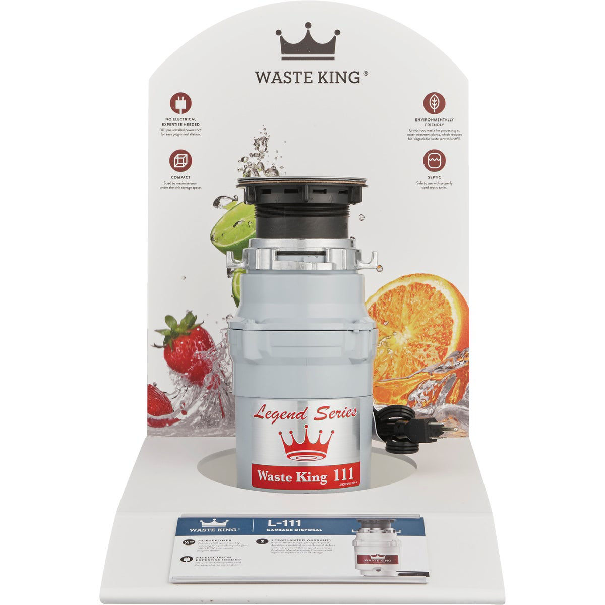 Waste King Legend Series 1/3 HP Garbage Disposer, 2 Year Warranty | Do ...