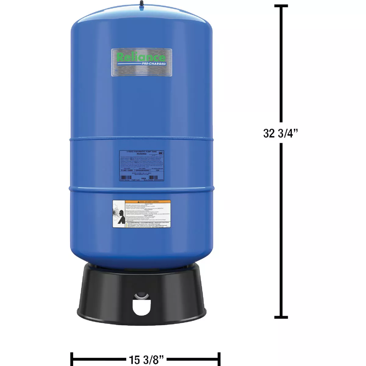 Reliance 20 Gal. Vertical Free-Standing Pressure Tank | Do it Best