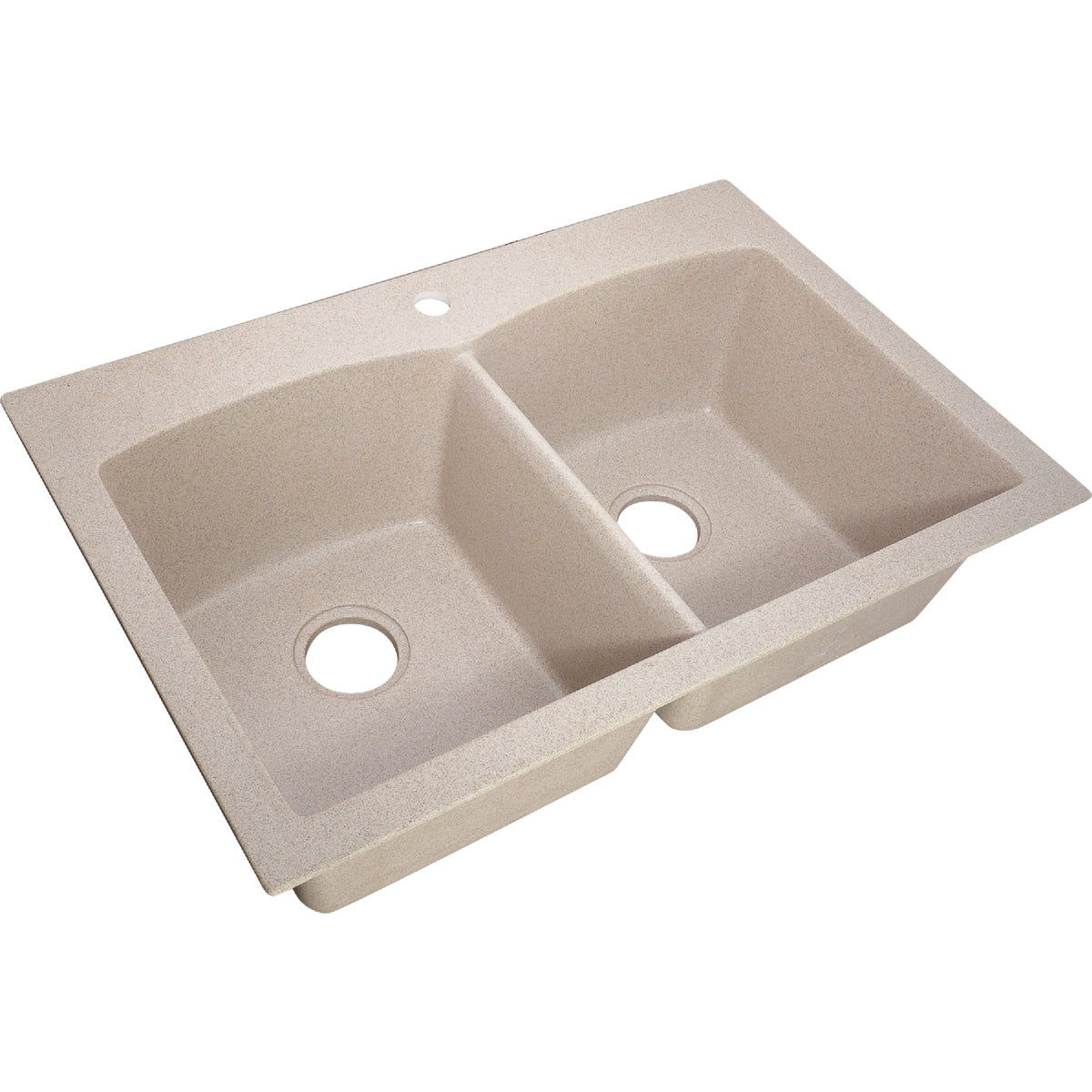 Compass Manufacturing Double Bowl 33 In. x 22 In. x 9 In. Sand Granite ...