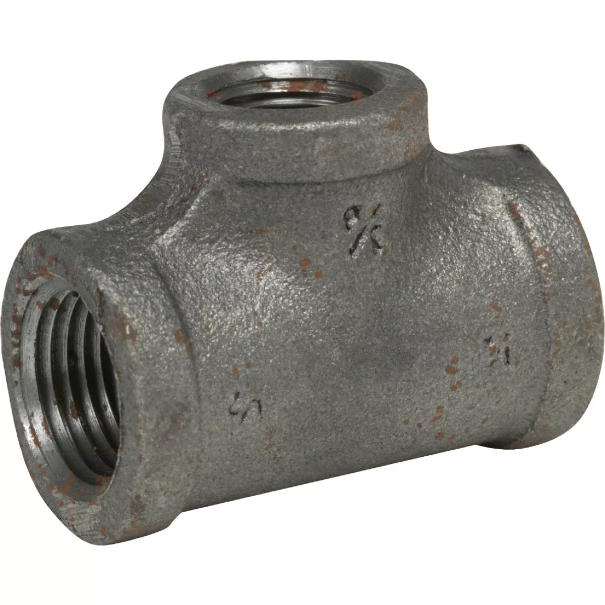Anvil 1 In. x 1 In. x 3/4 In. Reducing Malleable Black Iron Tee | True ...