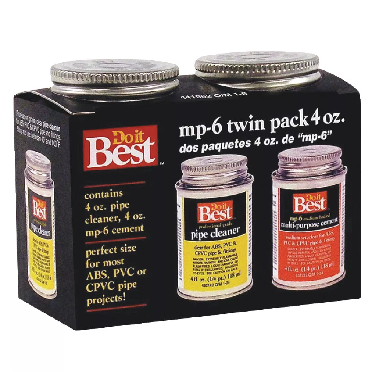 Do it Best MP-6 Pipe Cleaner & PVC Cement Kit, (2) 4 Oz. Cans | Do it Best