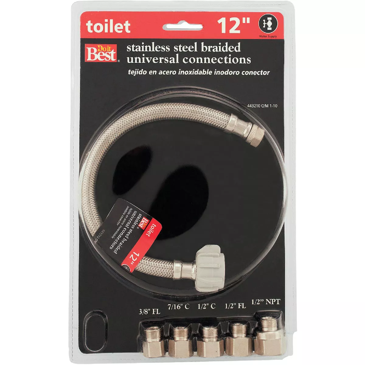 ProLine 3/8 In. COMP x 7/8 In. BC x 12 In. Braided Stainless Steel ...