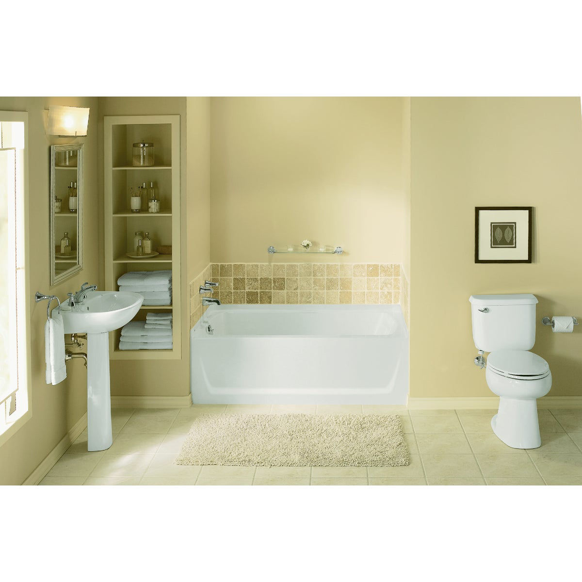 Sterling Ensemble 60 In. L X 32 In. W Left Drain Rectangular Alcove ...