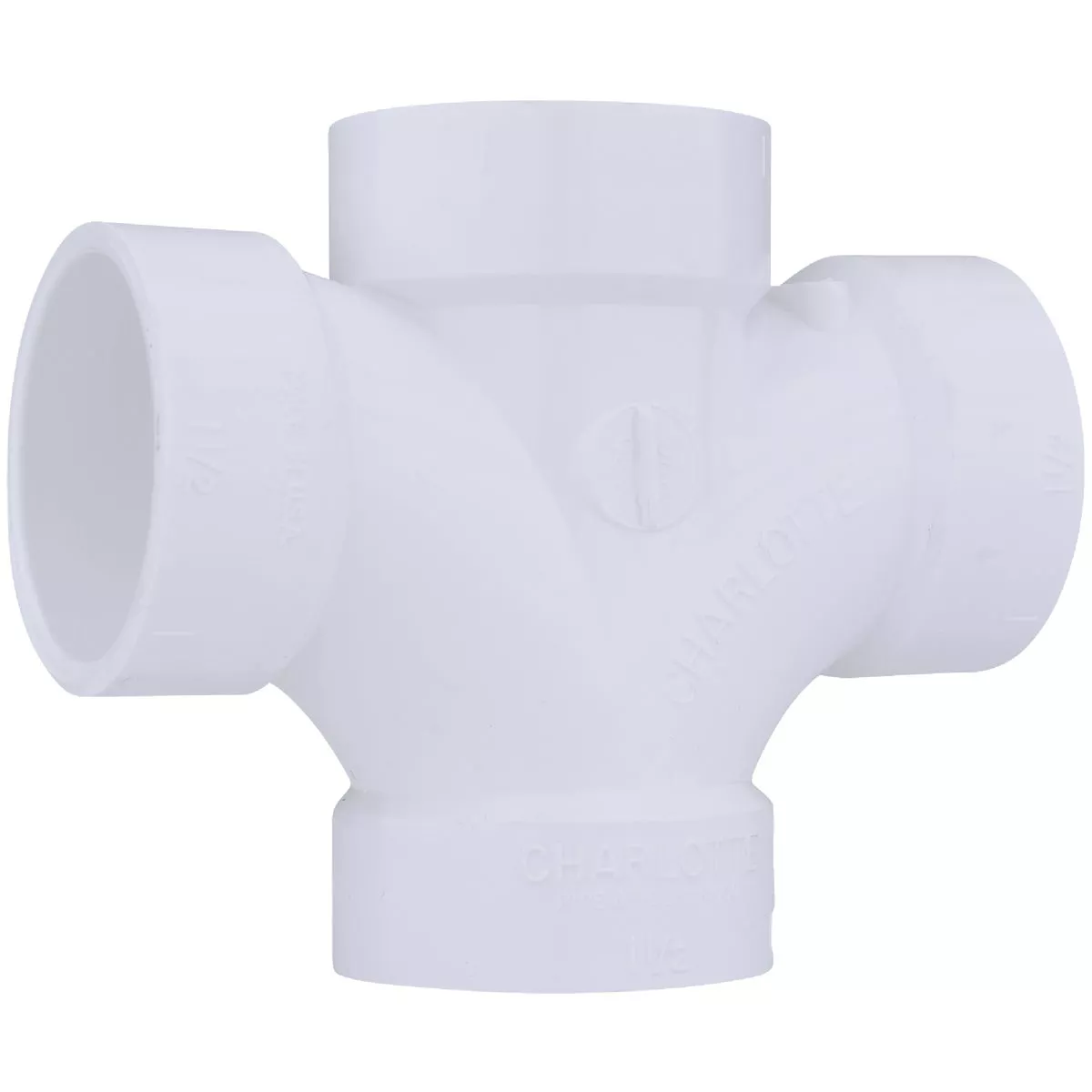 Charlotte Pipe 1-1/2 In. Double Sanitary DWV PVC Tee | True Value Hardware