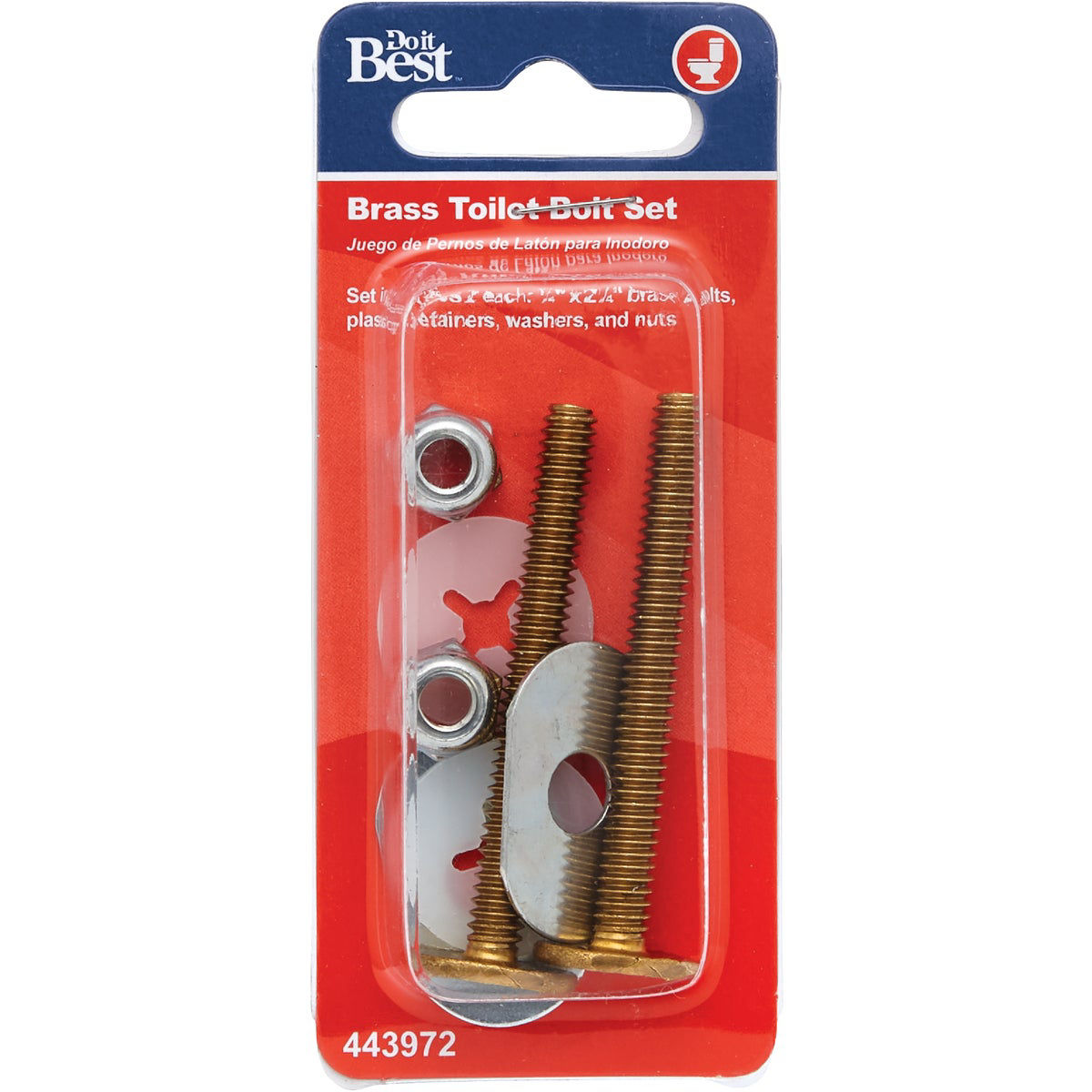 Do it Best 1/4 In. Brass Toilet Bolt Set | Do it Best
