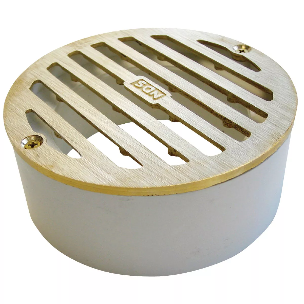 NDS 4 In. Satin Brass Solid Round Grate | True Value Hardware
