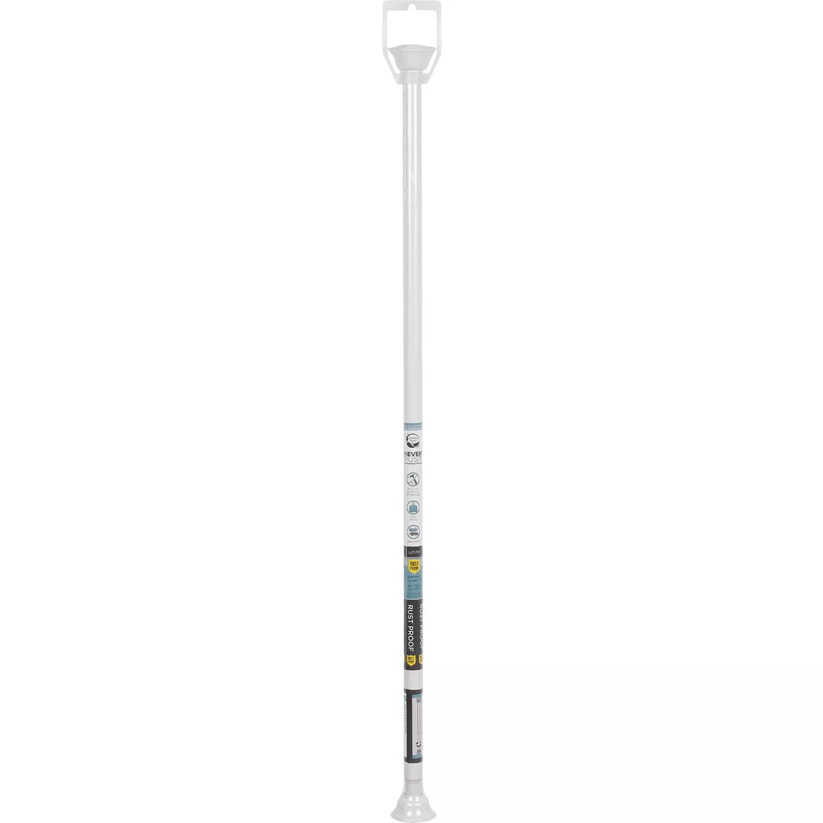 Zenna Home Straight 44 In. to 72 In. Adjustable Tension Finial Shower ...