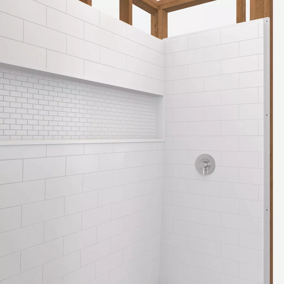 Bootz NexTile 6030 60 In. x 74 In. x 30 In. Direct-to-Stud Shower Wall ...